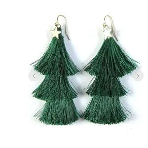 Tipsy Elves | Jewelry | Tipsy Elves Green Tassle Christmas Tree ...